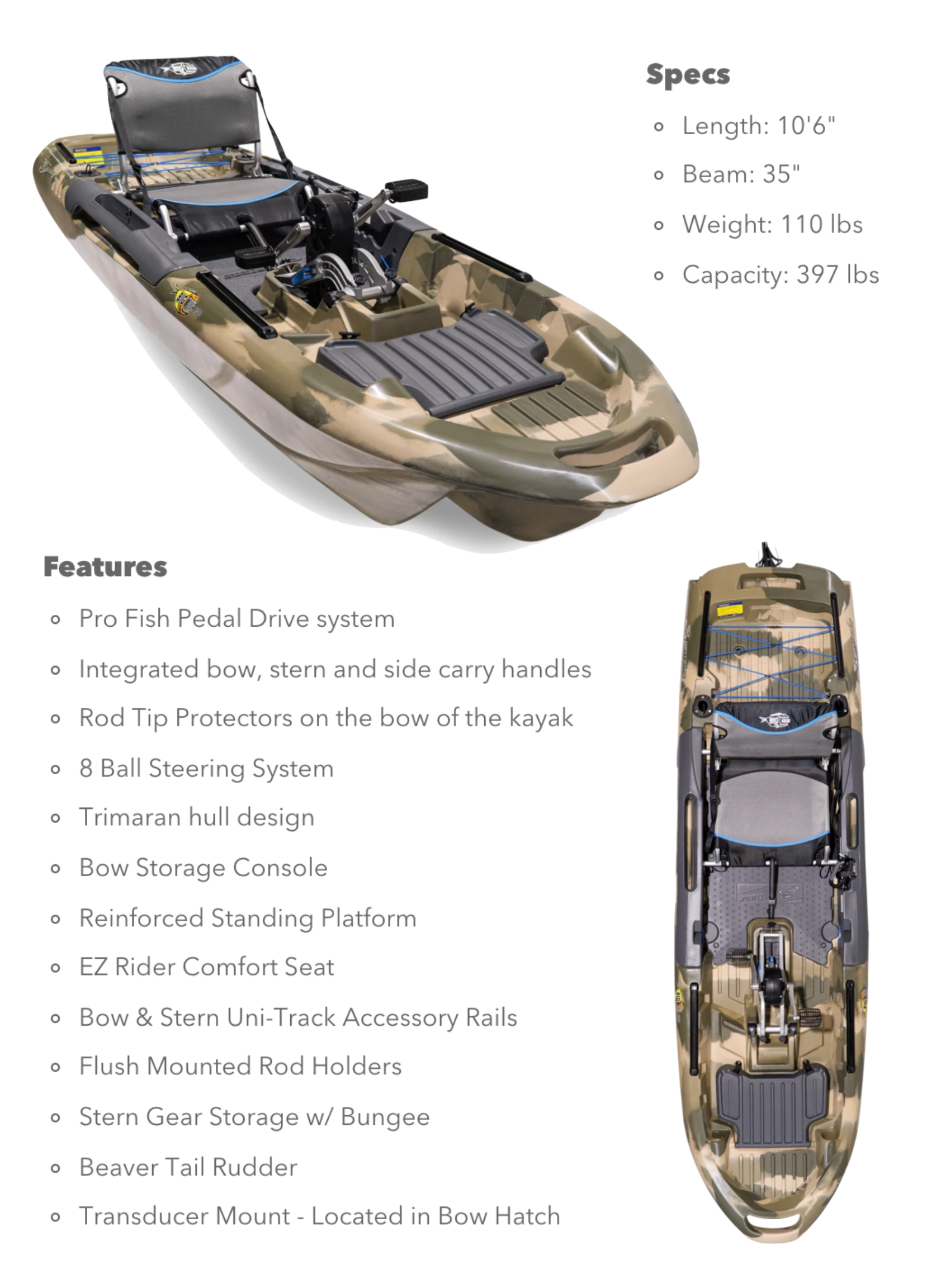 Austin Kayak: NEW! Big Fish 103 Pedal Kayak || The Ultimate Propulsion ...