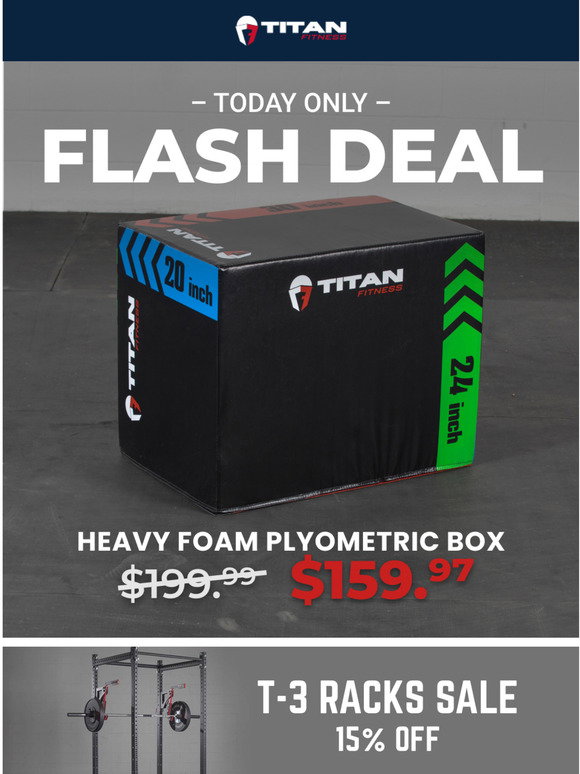 Titan: FLASH DEAL Heavy Foam Plyo Box | Milled