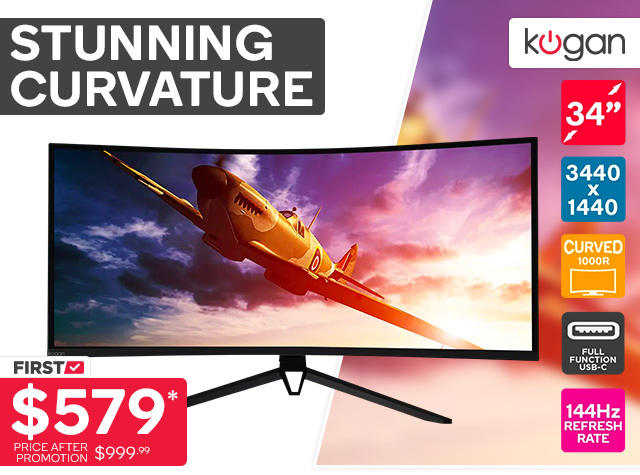 Kogan: Monitor Madness | 34" Curved Ultrawide Monitor - $579 for a ...