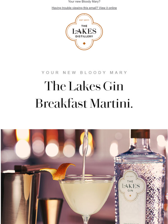 The Lakes Distillery: Introducing The Lakes Breakfast Martini | Milled