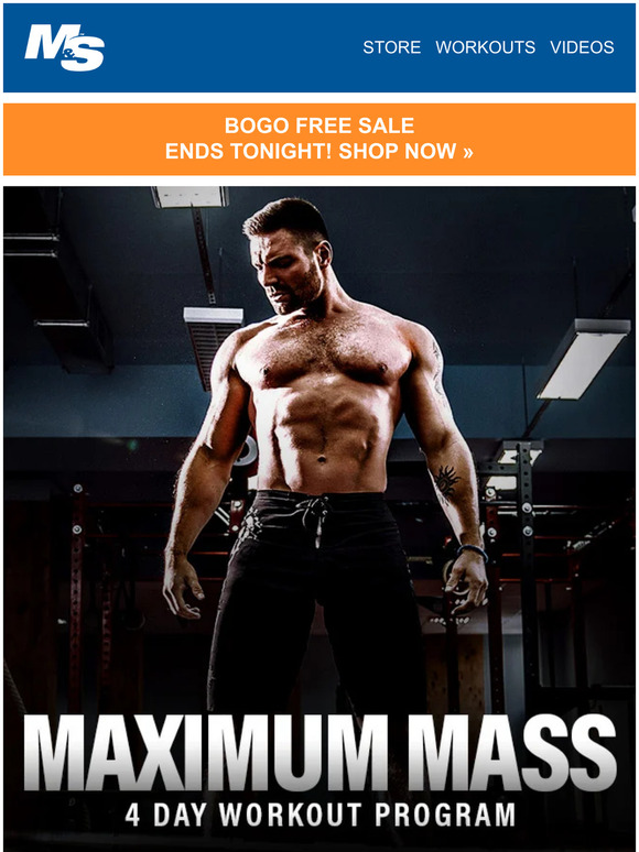 Muscle & Strength: 4 Day Maximum Mass Workout | Milled