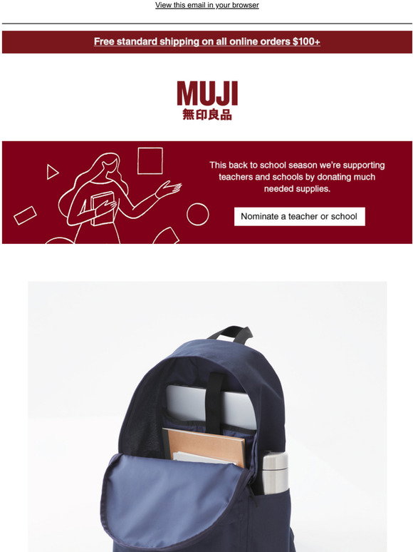 MUJI: Function & style with MUJI Backpacks | Milled