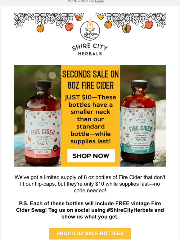 Fire Cider: Special Offer: $10 8 oz Bottles + Super Shots Are Back ...
