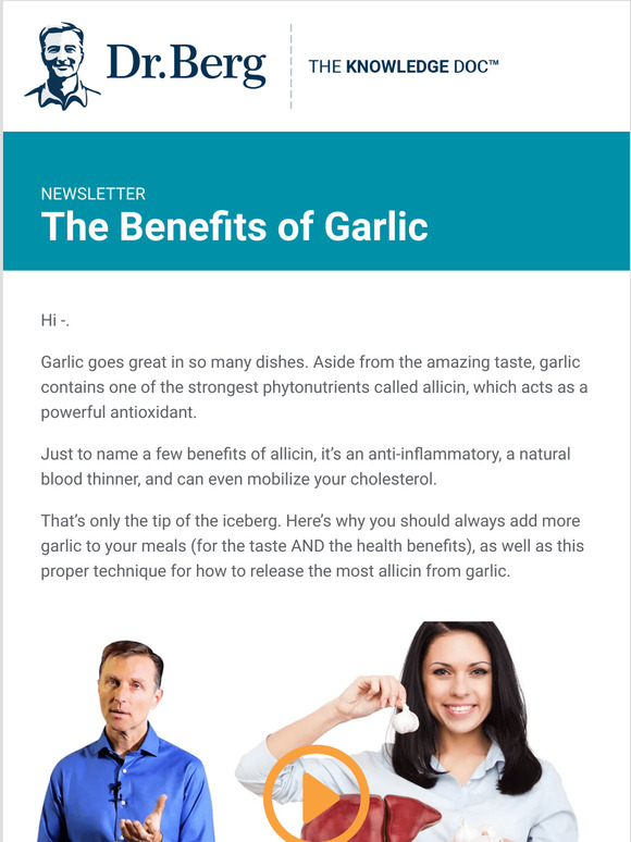 Dr. Berg: What Garlic Does to the Liver | Milled