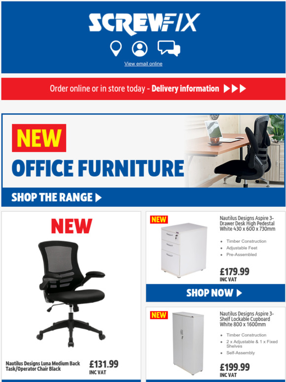 Screwfix: NEW Range of Office Furniture for Your Workspace | Milled