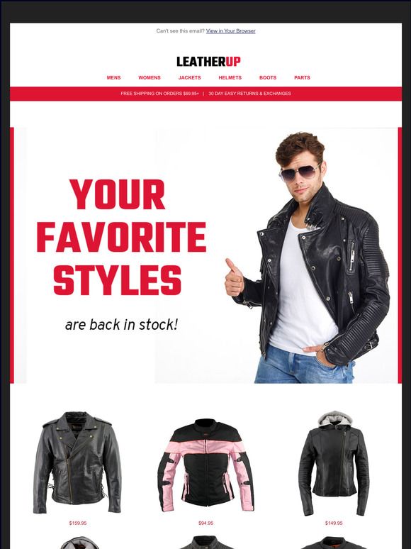 LeatherUp.com: Your Favorite Styles Are Back In Stock | Milled