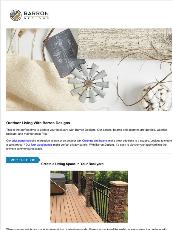 Barron Designs: Your August 2021 Newsletter Inspired Outdoor Living ...