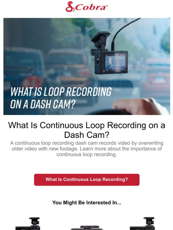 Cobra Electronics: What Is Continuous Loop Recording? | Milled