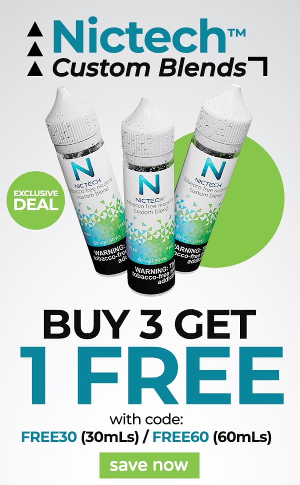 VaporFi: Grab 3 Nictech blends & receive a 4th on us | Milled