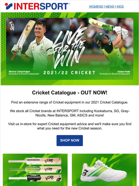 INTERSPORT: INTERSPORT's 2021-22 Cricket Catalogue Out Now! | Milled