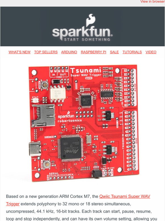 SparkFun: There's a new Tsunami Super WAV Trigger in sound | Milled