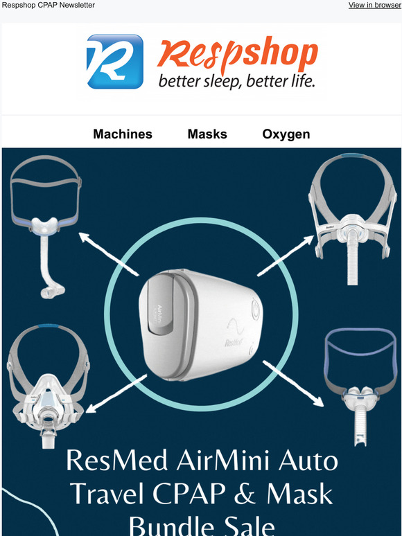 RespShop: $130 Off the World's Smallest CPAP, ResMed AirMini - The Best ...