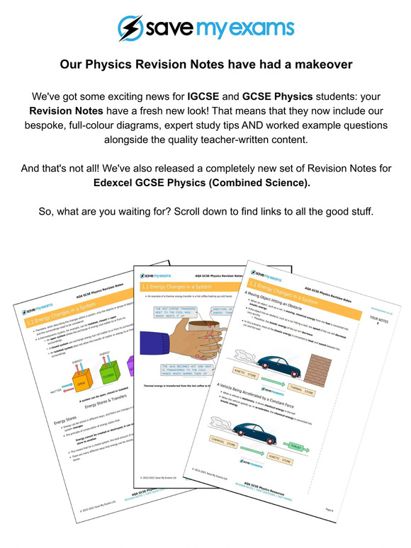 Save My Exams: NEW! Downloadable CIE IGCSE Physics Revision Notes | Milled