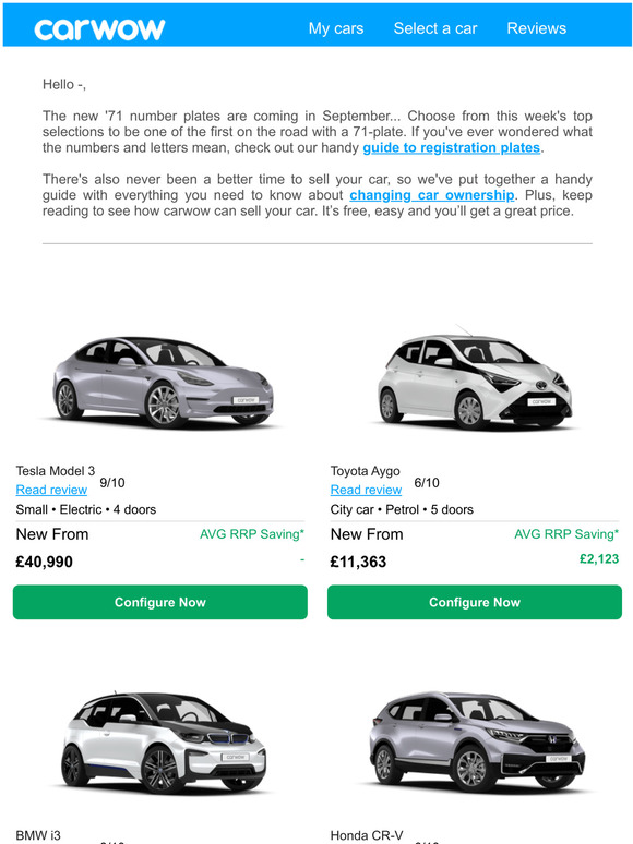 Carwow: The new 71-plates are coming... | Milled