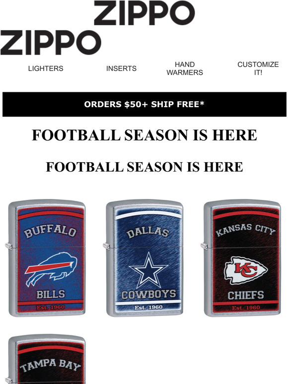 Zippo: Zippo NFL Lighter Designs Are Ready For Football Season | Milled