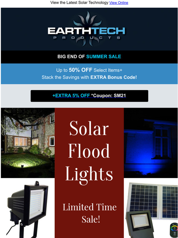 Earthtech Products: [End of Summer Savings] Up to 50% Off + New Solar ...