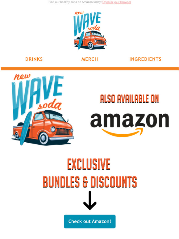 Wave Soda: Wave Now Available On Amazon | Milled