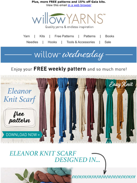 Willow Yarns: Knit this weeks FREE pattern and face fall in style. | Milled