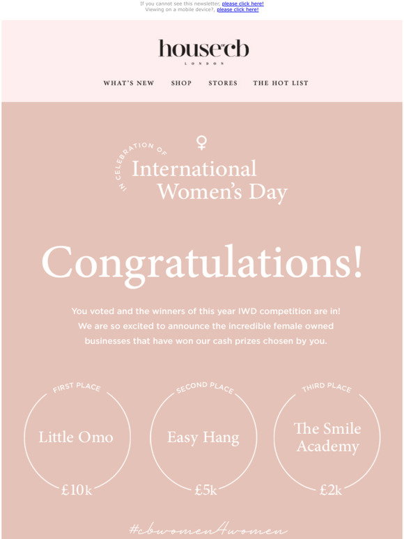 House of CB: Meet The 2021 Winners - International Womens Day ...
