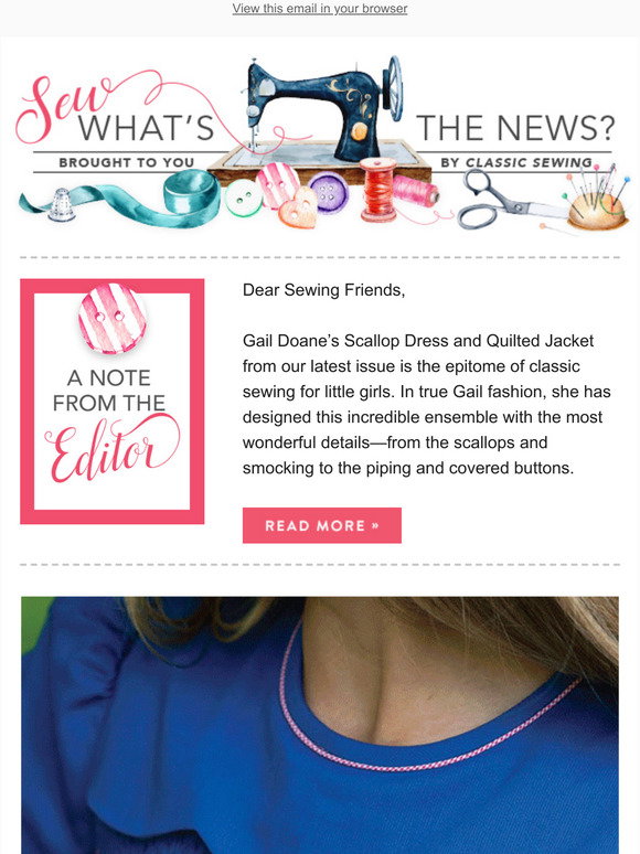 Martha Pullen: Gail Doane's Scallop Dress & Quilted Jacket | Milled