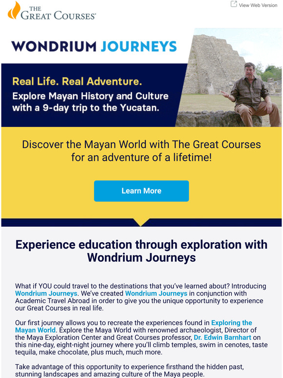 The Great Courses: Explore the Mayan World in REAL LIFE with Wondrium ...