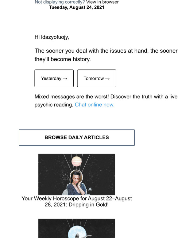 Astrology: Your Daily Bonus Horoscope - Tue Aug 24 | Milled