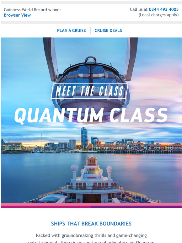 Royal Caribbean: Do you know the coolest thing about the Quantum Class ...