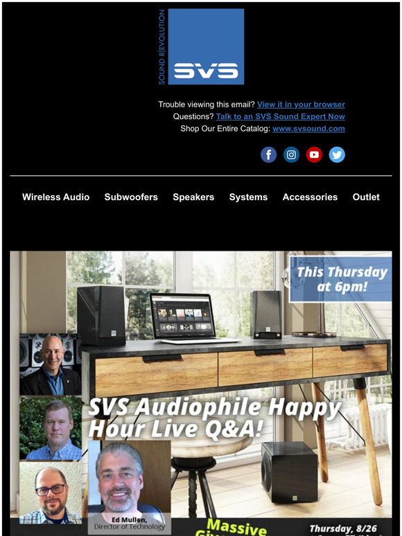 SVS: SVS Audiophile Happy Hour Back with Big Giveaways and Home Theater ...