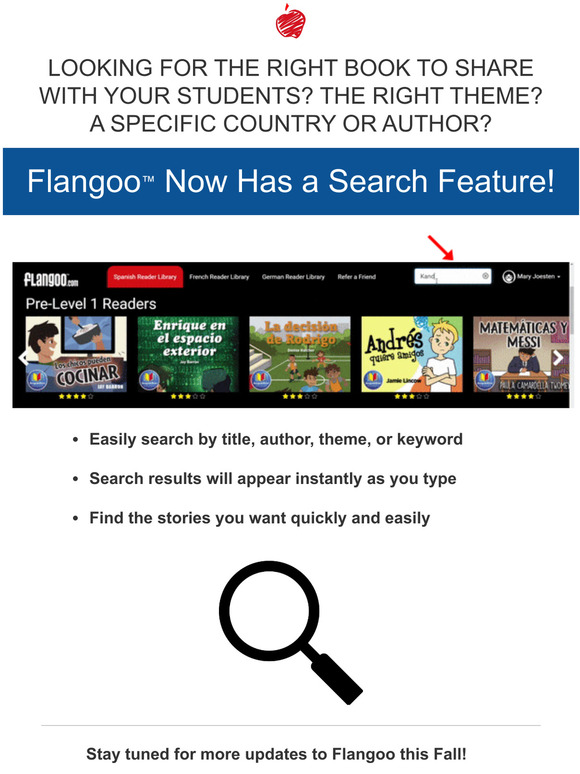 Teacher's Discovery: Flangoo Now Has a Search Feature! | Milled