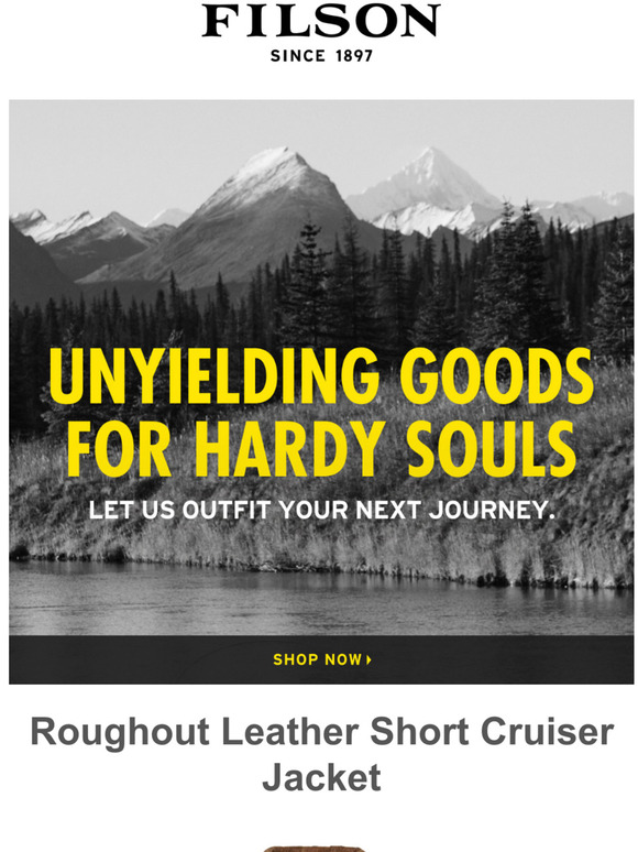 Filson: Filson Picks: Roughout Leather Short Cruiser Jacket | Milled