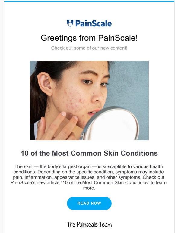 PainScale: 10 of the Most Common Skin Conditions | Milled