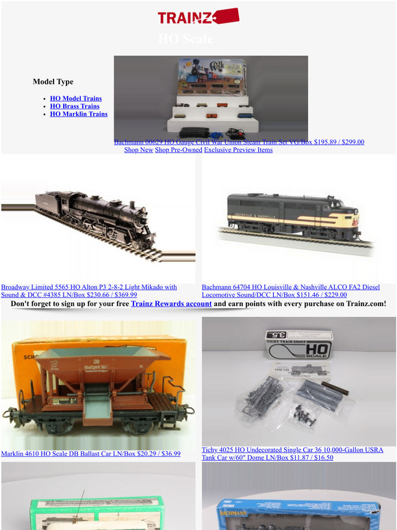Trainz: Bachmann Civil War Train Set at Trainz.com | Milled