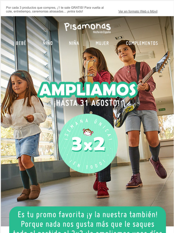 Pisamonas: Ampliamos promo 3x2! Solo hasta el 31 agosto! | Milled