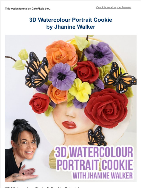 CakeFlix: 3D Watercolour Cookie Tutorial by Jhanine Walker + FREE Tutorial news | Milled