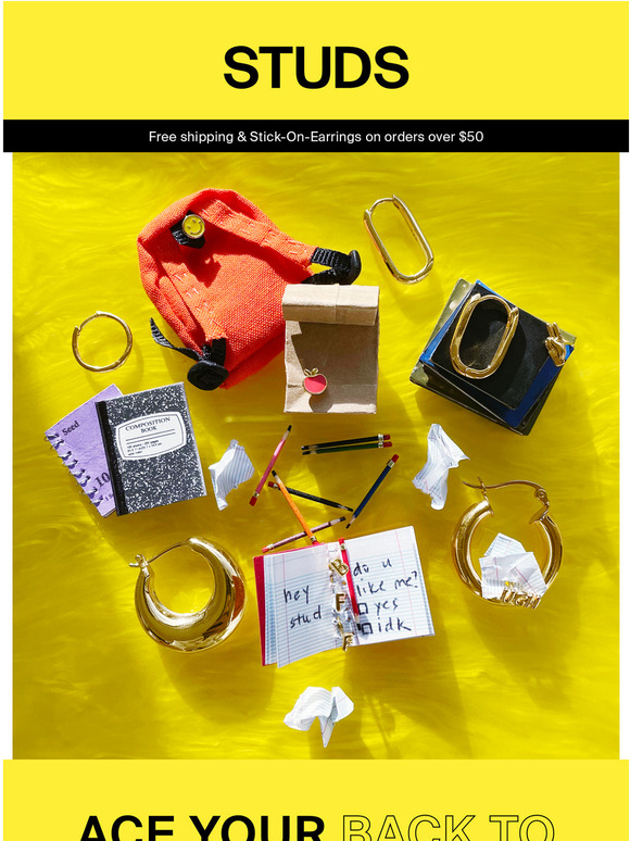 Studs: HEY (STUD)ENTS, ready for back to school earscaping? | Milled