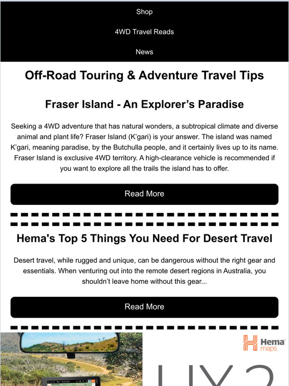 Hema Maps: Fraser Island 4WD Camping + Top 5 Things You Need For Desert ...