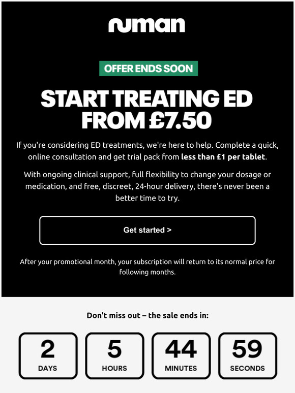Numan: New: 7.50 trial pack | Treat ED with clinically-proven ...