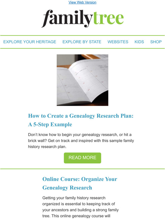 Family Tree Magazine: How to Create a Genealogy Research Plan in 5 ...