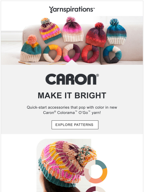 Yarnspirations: Quick-start accessories from Caron Colorama O'Go! | Milled