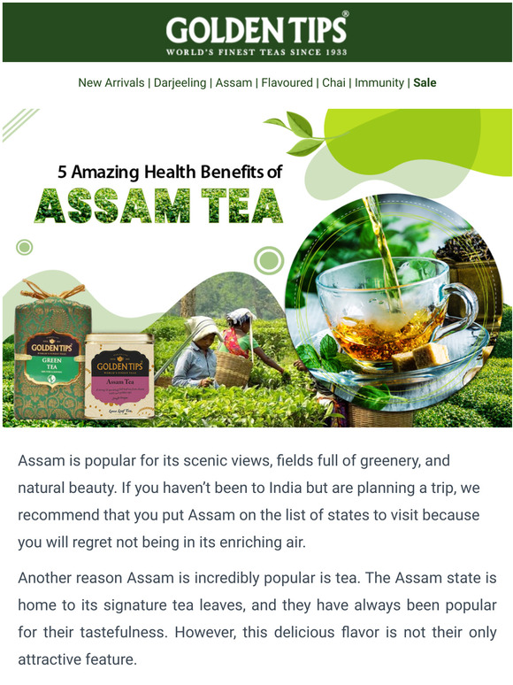 Golden Tips Tea: 5 Amazing Health Benefits of Assam Teas | Milled