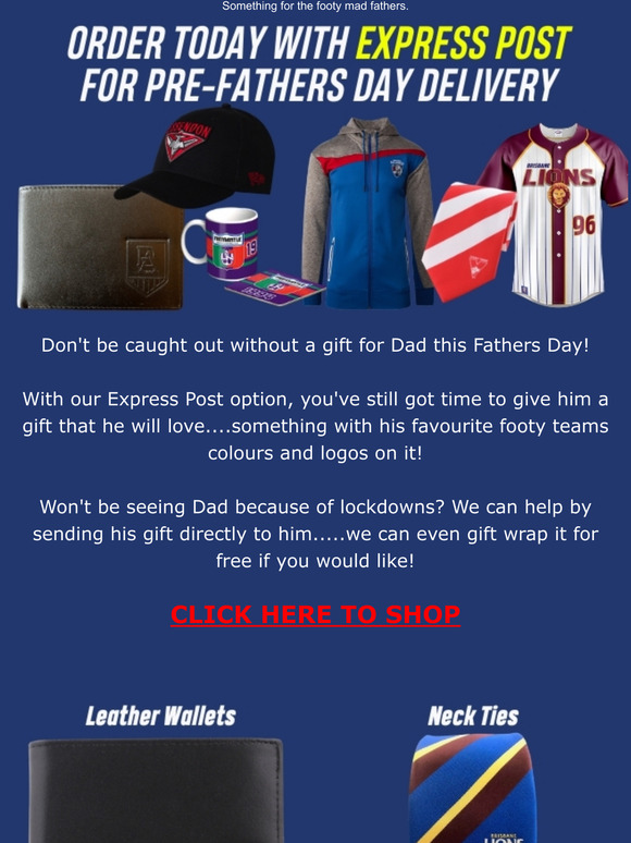 AFL Footy Shop: AFL Gifts for Dad - order now with Express Post for pre ...