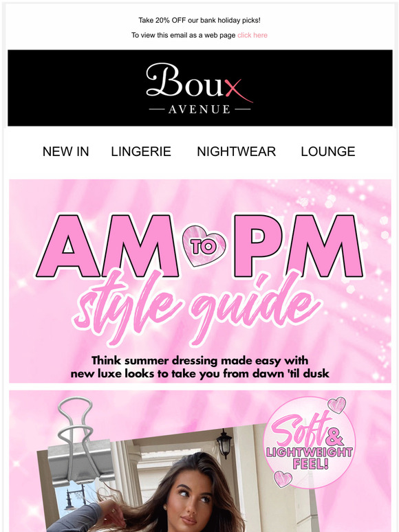 Boux Avenue: Your AM PM style guide! | Milled