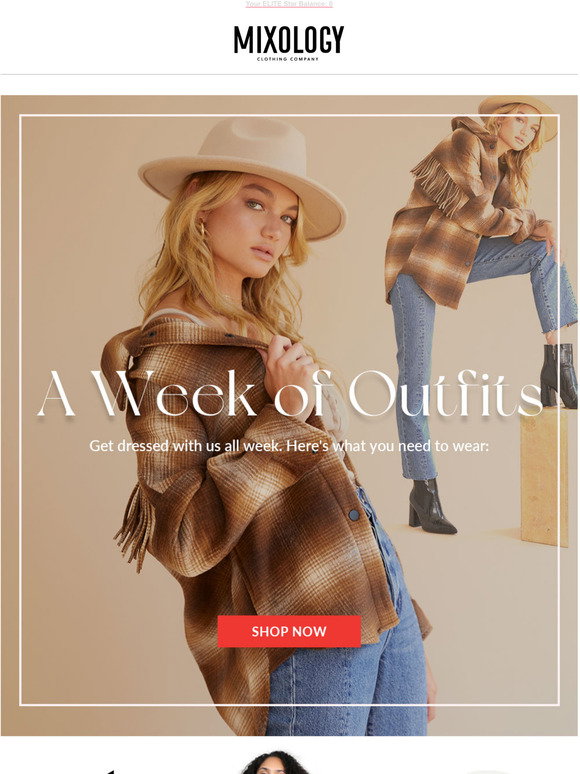 Mixology Clothing: 7 outfits for 7 days of the week | Milled