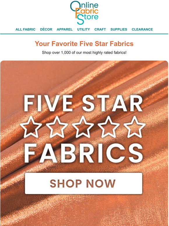 Online Fabric Store: Five Star Fabrics | Milled