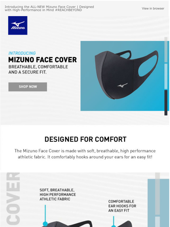 Mizuno: In Stock! Mizuno Face Cover | Made with High-Performance ...