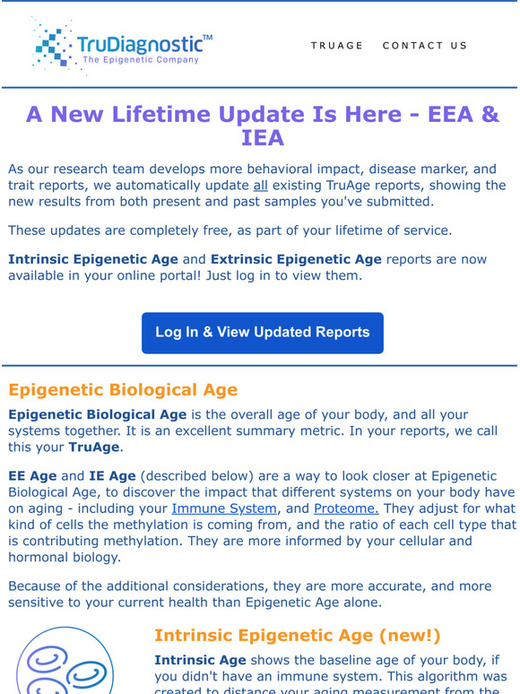 TruDiagnostic: Your TruAge Report Has Been Updated | Milled