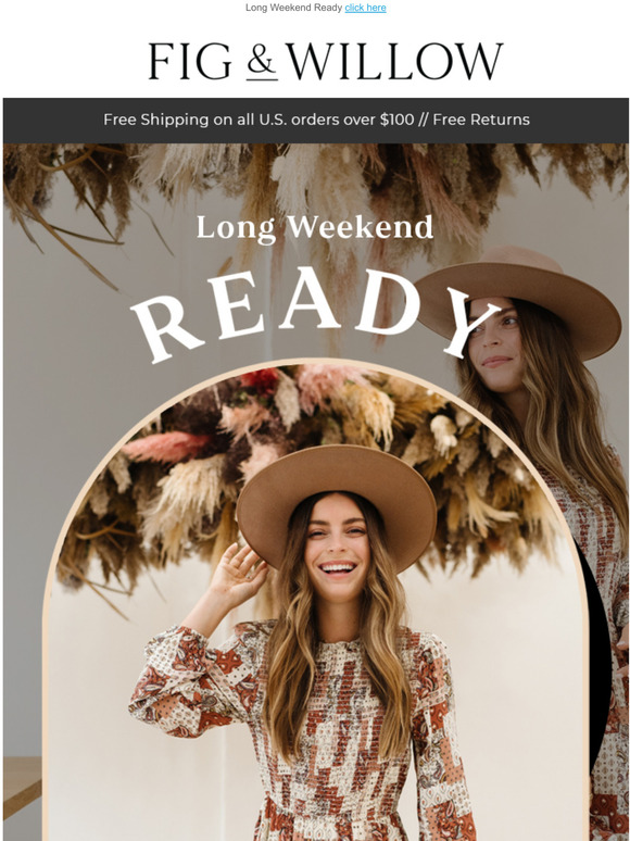 Fig & Willow: Your Long Weekend Wardrobe Refresh | Milled