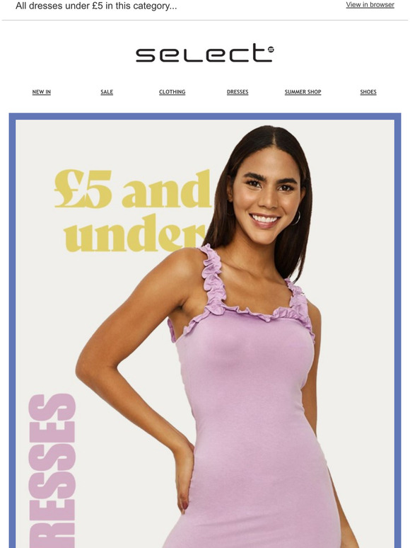 Select Fashion: All Dresses 5 AND UNDER | Milled