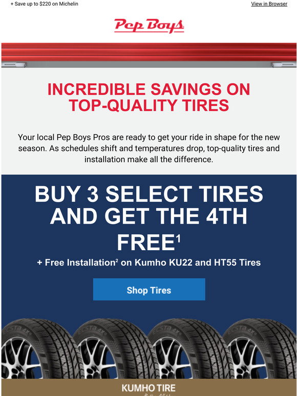 Pep Boys Tire Installation Cost