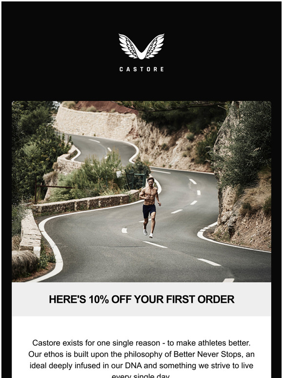 Castore: Welcome To Castore | Here's 10% off your first order | Milled